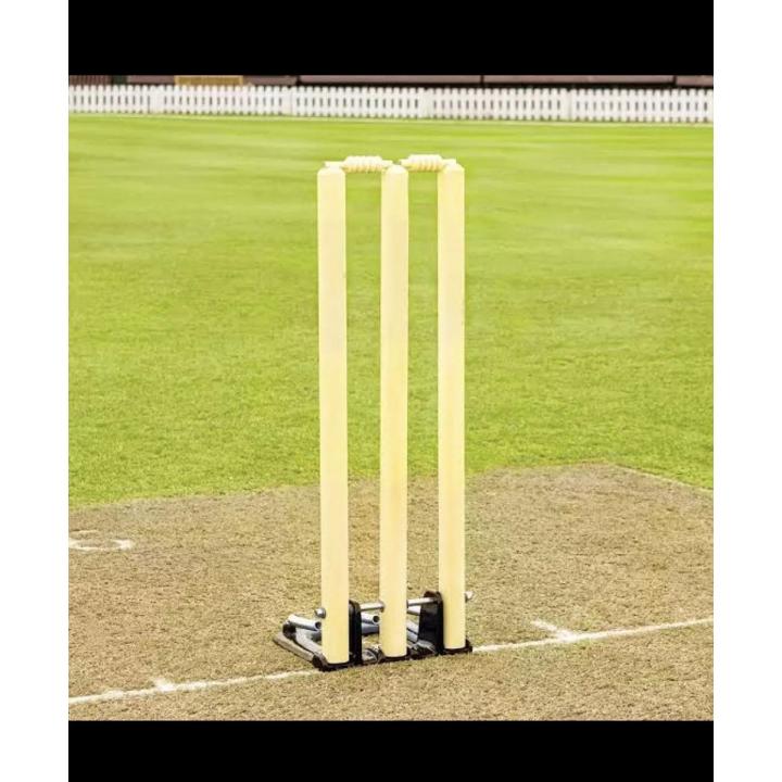 Best Cricket Wicket with Base Spring Back Cricket Stumps | Daraz.pk