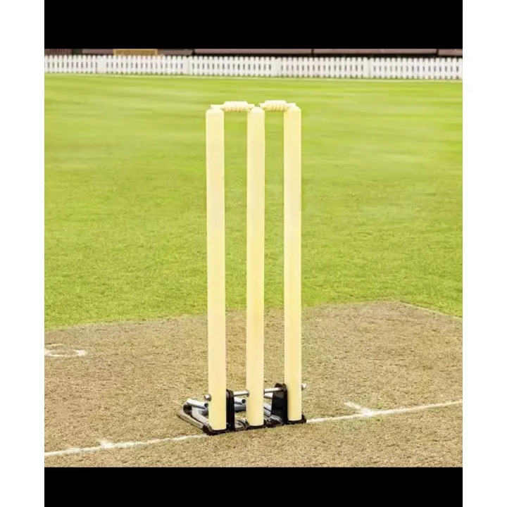 Best Cricket Wicket with Base Spring Back Cricket Stumps | Daraz.pk