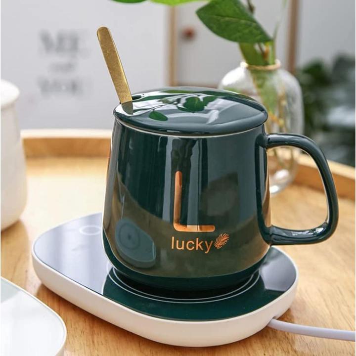 Lucky Portable Coffee Cup Warmer Heater Set Heat Heating Cup Pad ...