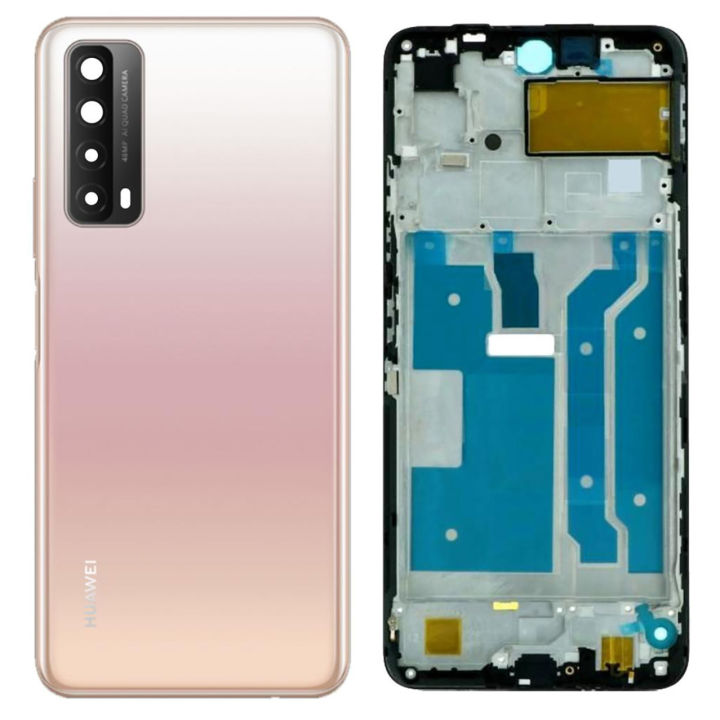 Huawei Y7a Middle Frame Housing With Side Button and Camera Lens ...