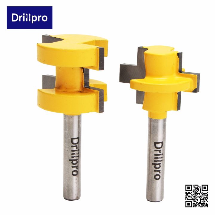 Practical Drillpro RB4 2pcs 1/4 Inch Shank Router Bits Square Tooth ...