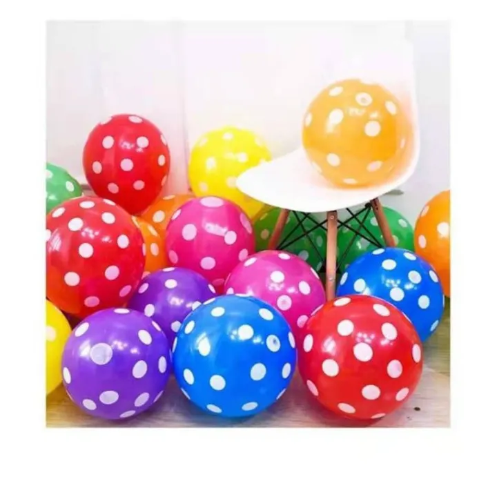 10 pcs 12 inch Red Polka Dots Balloons for mini mouse them Birthday ...