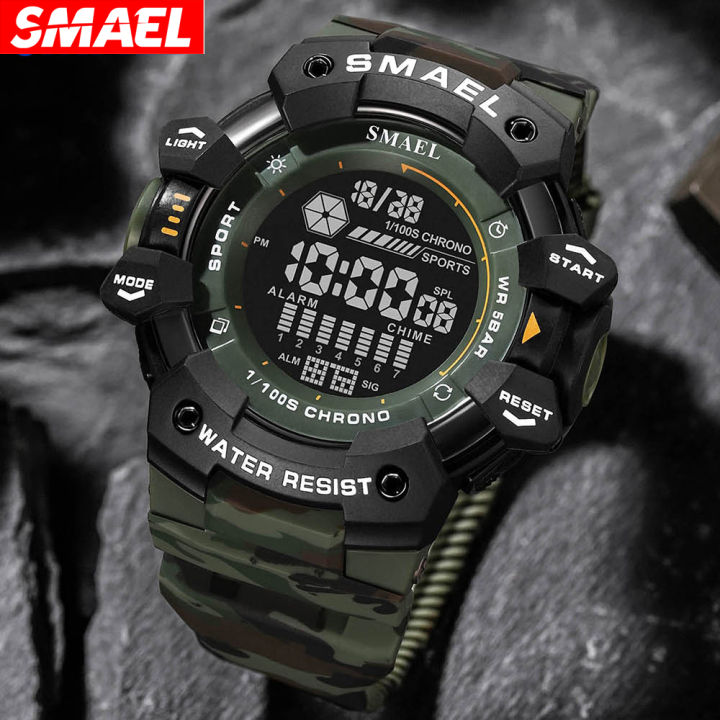SMAEL Luxury Stopwatch Electronic Watch Men's Fashion Outdoor Countdown ...
