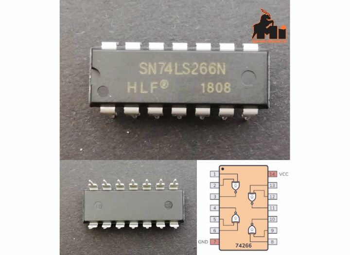 SN74LS266N 74266 logic gates IC QUAD 2 Input Exclusive NOR XNOR Gate ...