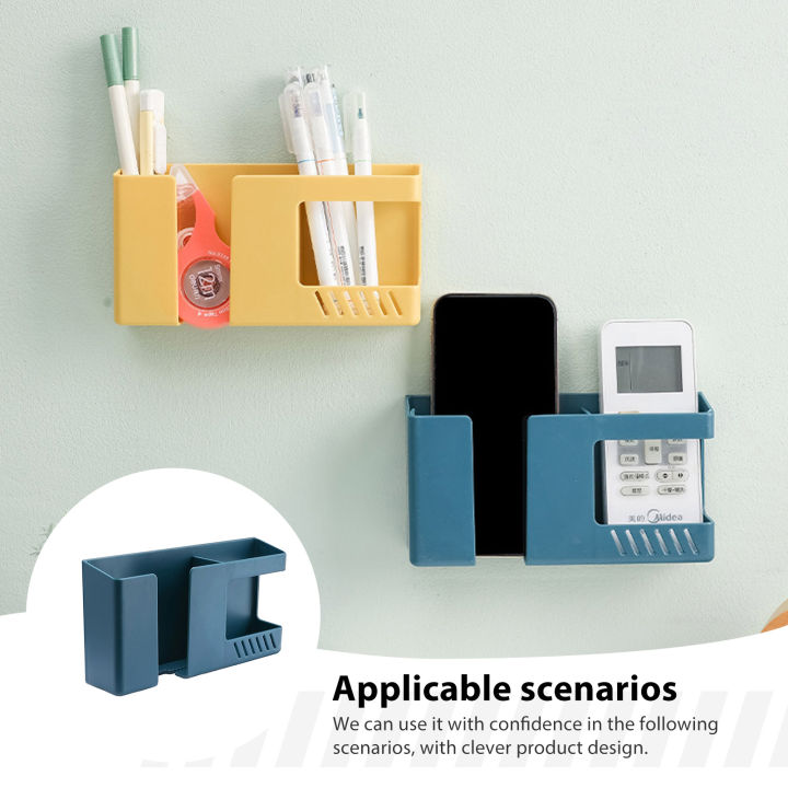 Wall Mount Remote Control Holder 17x9x3.7cm Plastic Storage Box for TV ...