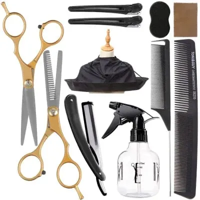 Professional Barber Kit with Hair Cutting and Thinning Tools | Daraz.pk