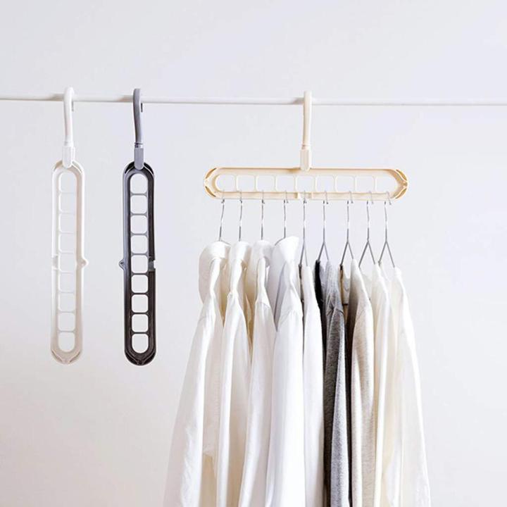 Creative Clothes hanger with 9 holes space-saving magic 360 rotating ...