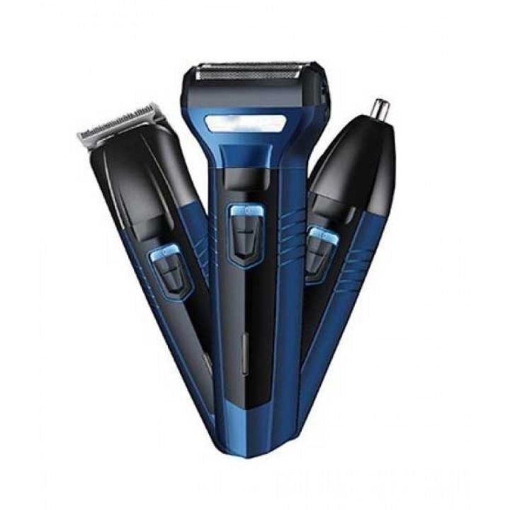 Rechargeble Trimmer and grooming kit 3 in 1 shaver , nose hair ...