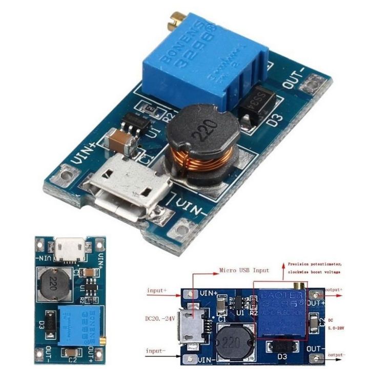 2A Booster Board DC-DC Step Up Power Module 2-24V To 5-28V | Daraz.pk