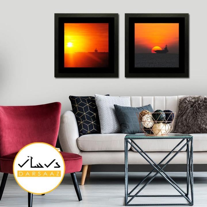 Set of 2 Cargo Ship Wall Art Hanging Frames - OFD595 | Daraz.pk