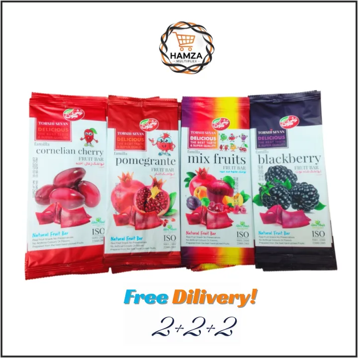 Lavashak Fruit Leather Sheet Roll (Pack of 6) Sour Cherry, Pomegranate ...