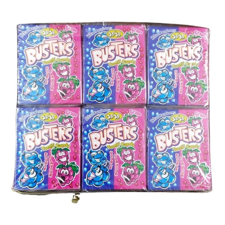 PACK OF 12 MINI BUSTERS TANGY CANDY BLUERASBERRY AND GRAPE | Daraz.pk