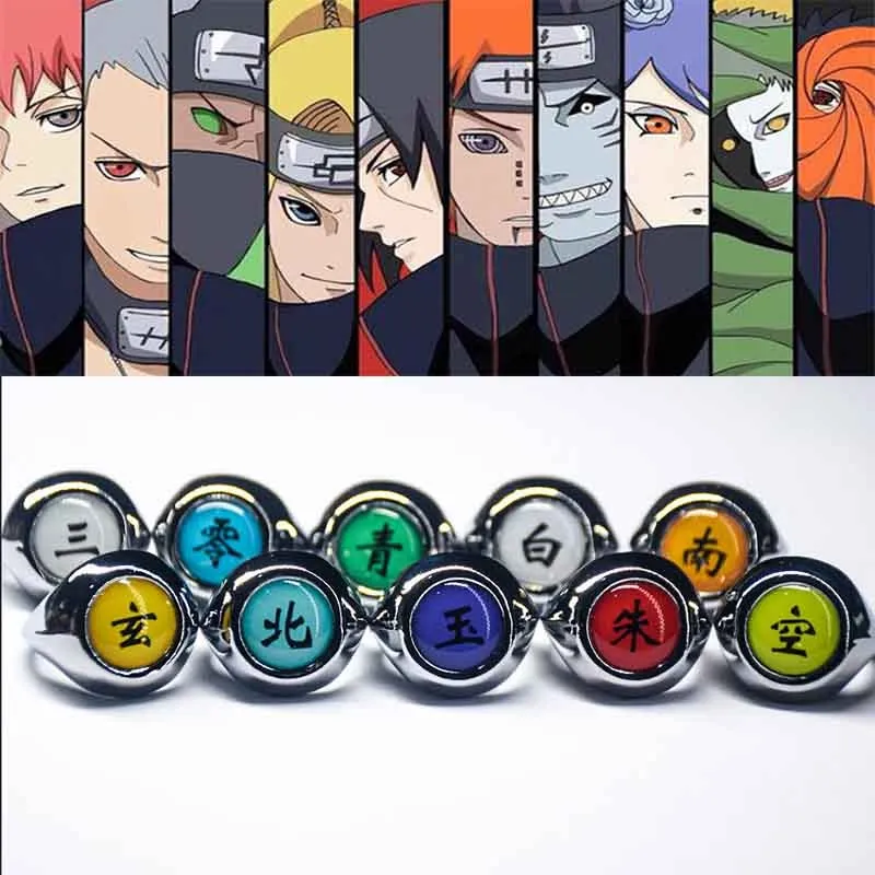 Anime HOKAGE Naruto Akatsuki cosplay Rings Sasori Itachi Hidan Deidara Pein accessories Prop Daraz.pk