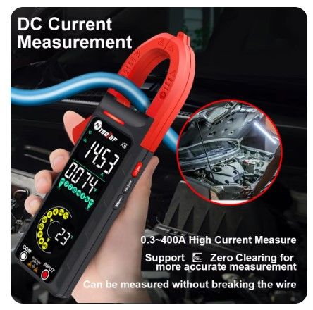 TOOLTOP X6 Smart 400A AC DC Clamp Meter 6000 Counts Ammeter Voltmeter ...