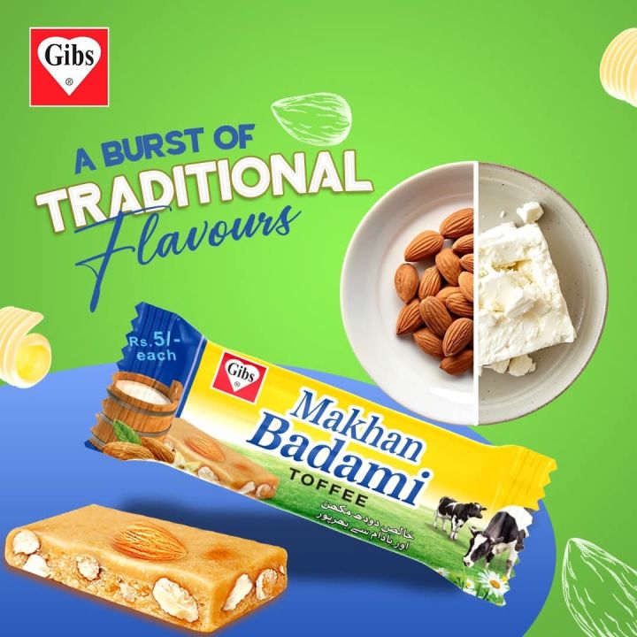 Makhan Badami Toffee Pack (30pcs) – Premium Milk Butter Almond Toffees ...