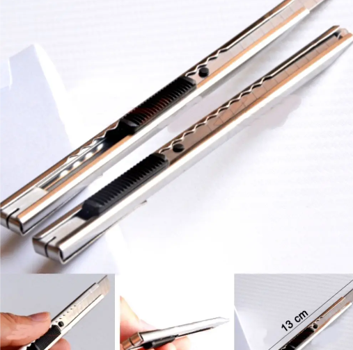 Cutter Stainless Steel Auto Lock Knife 9mm Cutter Stationery & Craft ...