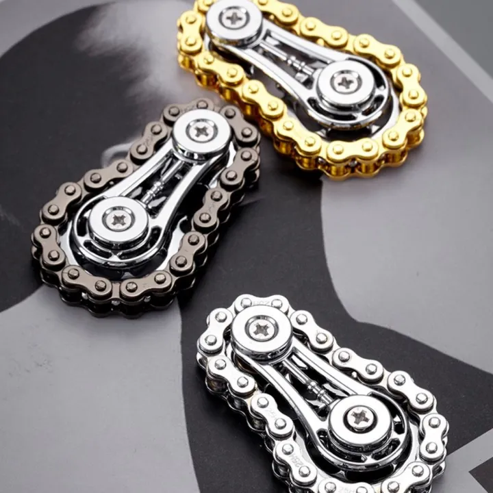 Focus ADHD Tool Chains Gear Fingertip Gyro Mechanical Gyroscope ...