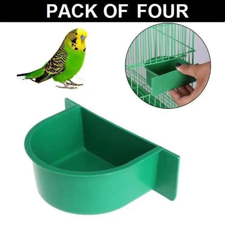 Water Drinker Pot Seed Hopper Pot for Birds Parrots Finches | Daraz.pk