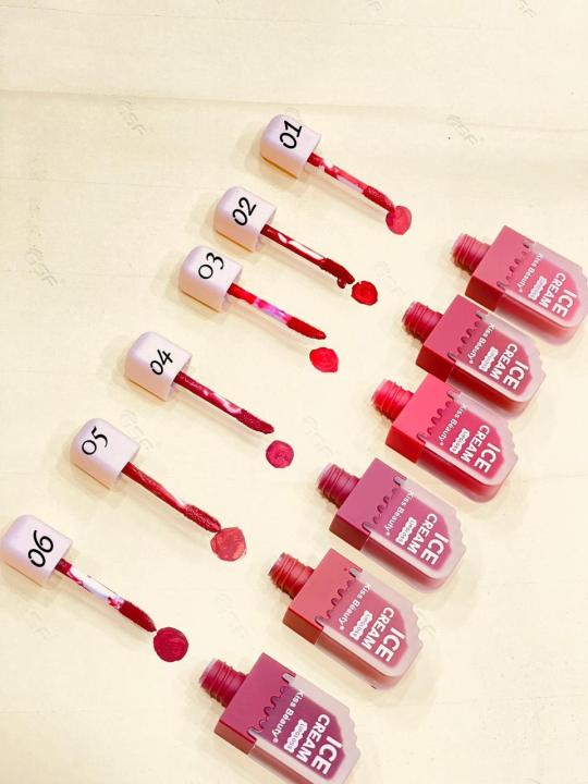 Miss Mart Kiss Beauty 6 Pcs Matte Ice Cream Lipgloss Set | Daraz.pk