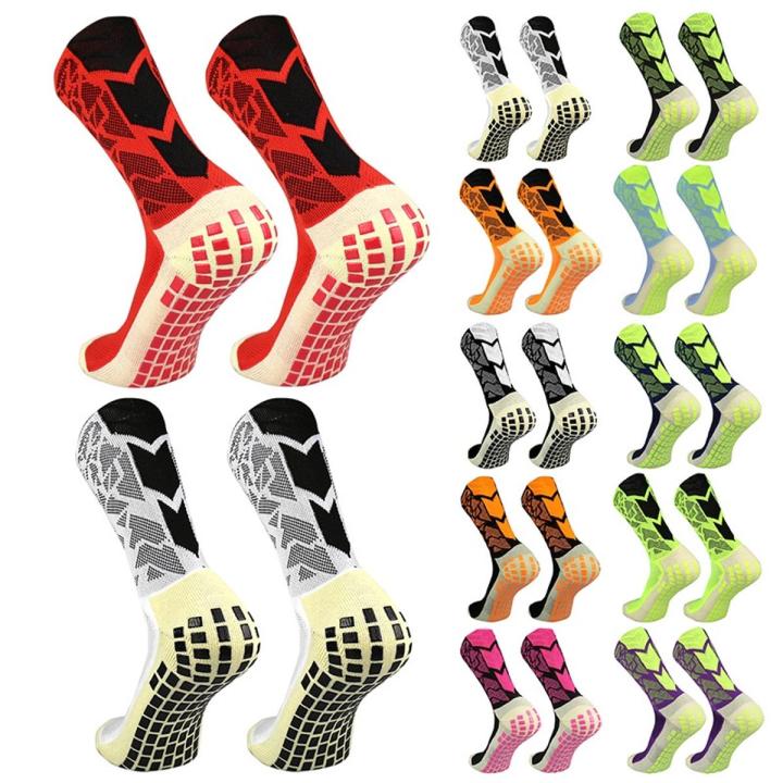 Anti Slip Grips Football Sport Socks Men Professional Soccer Basketball ...