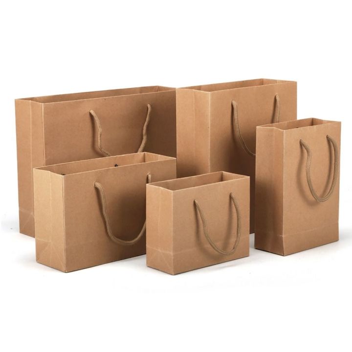 Foldable 10 Sizes Kraft Paper Bags Vertical Horizontal Party Accessory ...
