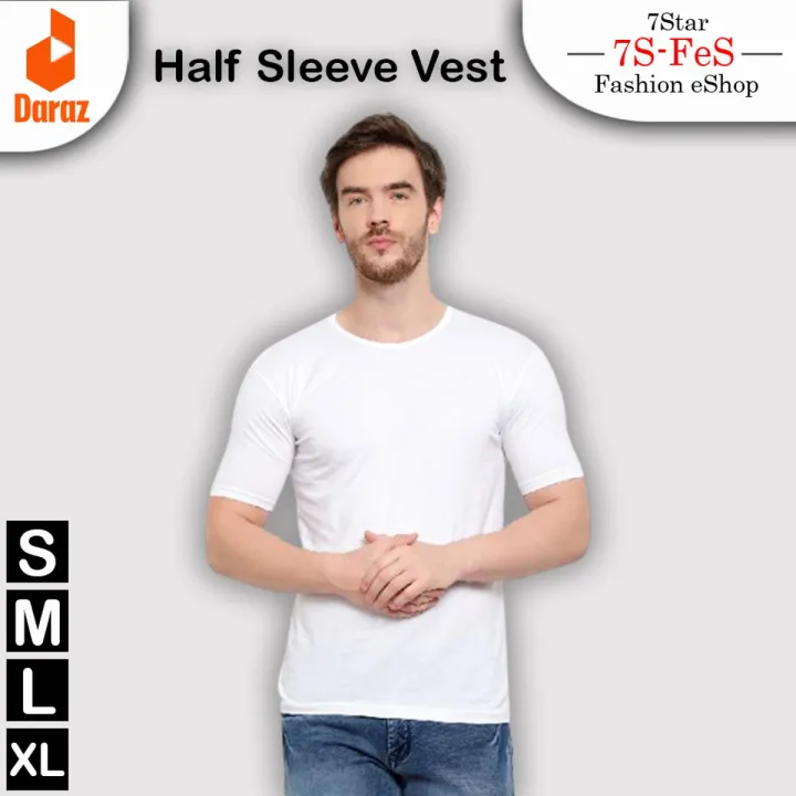 White Sando Banyan for Men, Cotton Vest Banyan, (Pack Of 1) Premium ...