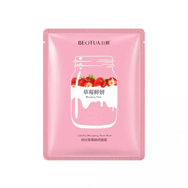 Bioaqua - Beotua Natural Fruit Extracts Face Sheet Mask Strawberry ...