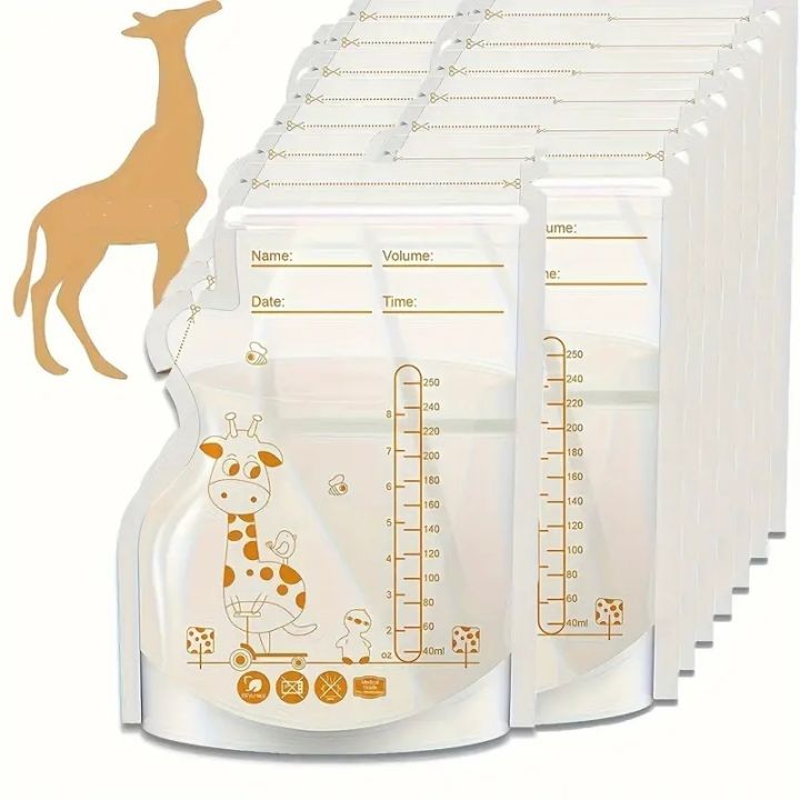 Breast Milk Storage Bags 8.5 OZ Large 250ml Beastfeeding Breast Milk ...