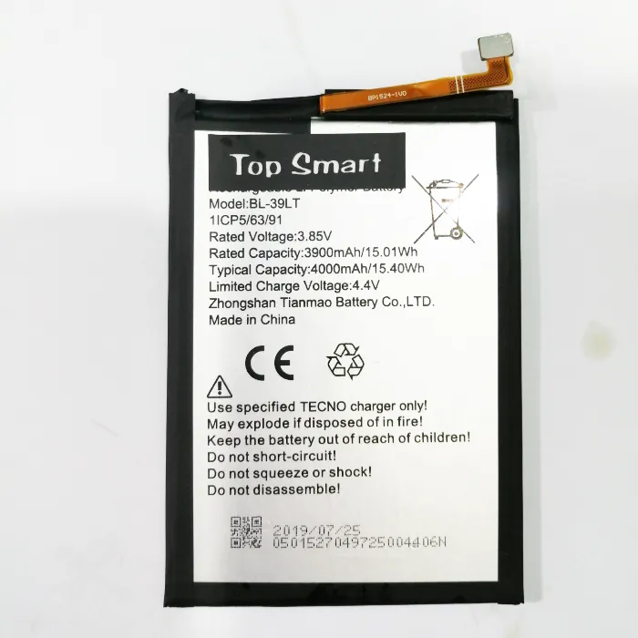 Tecno Camon 12 Battery | BL-39LT | 100% Original | 4000mAh | Daraz.pk