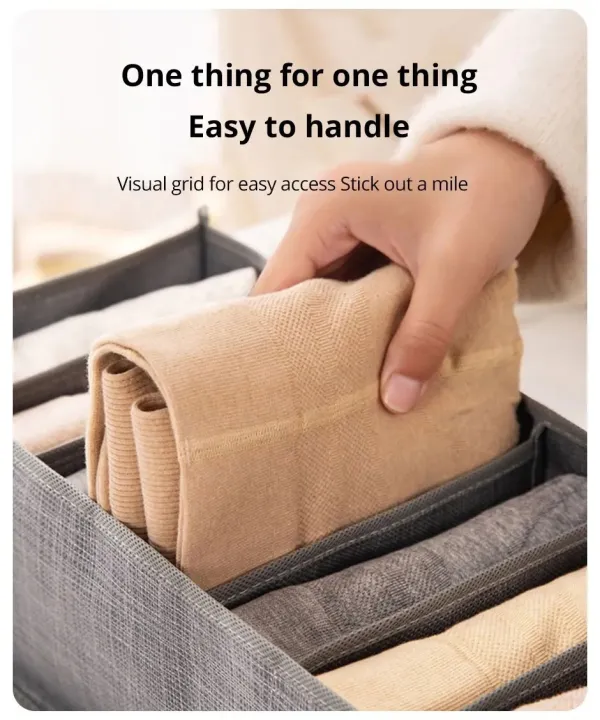 9 Grid Storage Box Non Woven Durable Washable Space Saving Layered ...