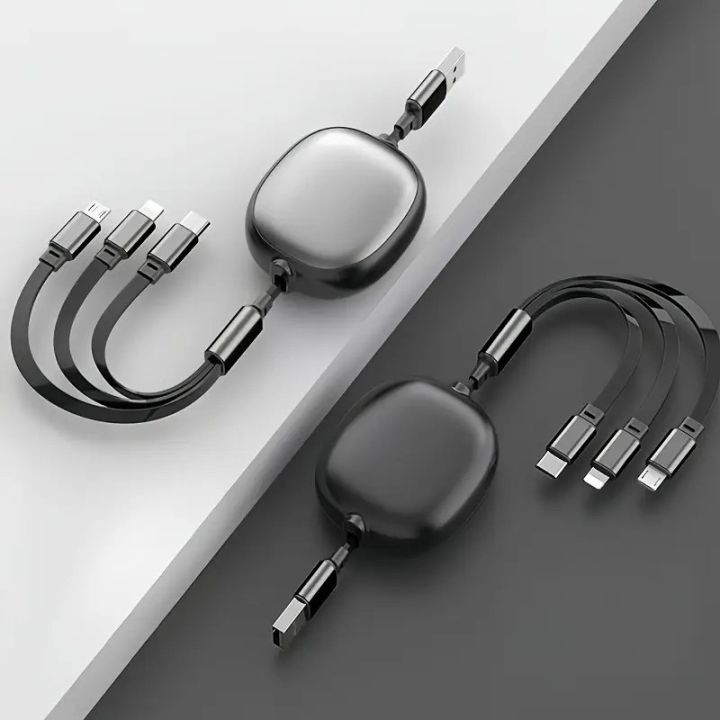 100% Original 100W 3-in-1 Fast Charging Cable | Type-C, iPhone, Micro ...
