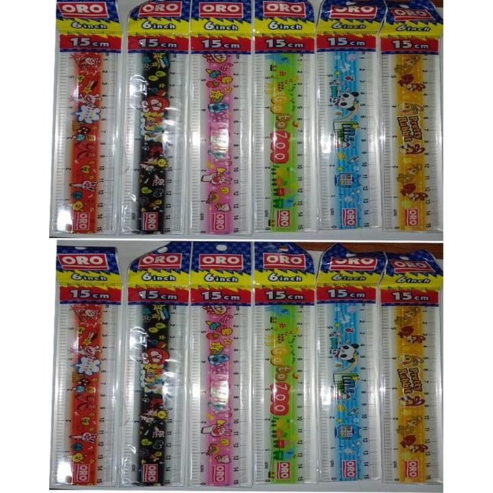 6 Inch Plastic Ruler (Cartoon Scale) Art # 121 (12 Pcs) | Daraz.pk