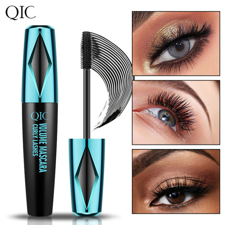 QIC Blue & Black Tube Mascara 4d Waterproof, Non-Smudging, Non-Caking ...
