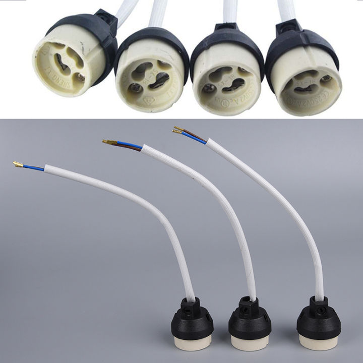 1/3/5/10x GU10 Base Socket LED Bulb Halogen Lamp Plug Holder Ceramic ...