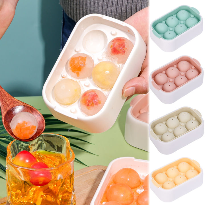 6 Cells Ice Cube Mold Silicone Rectangle Shape Large Size Ice Cube Tray ...