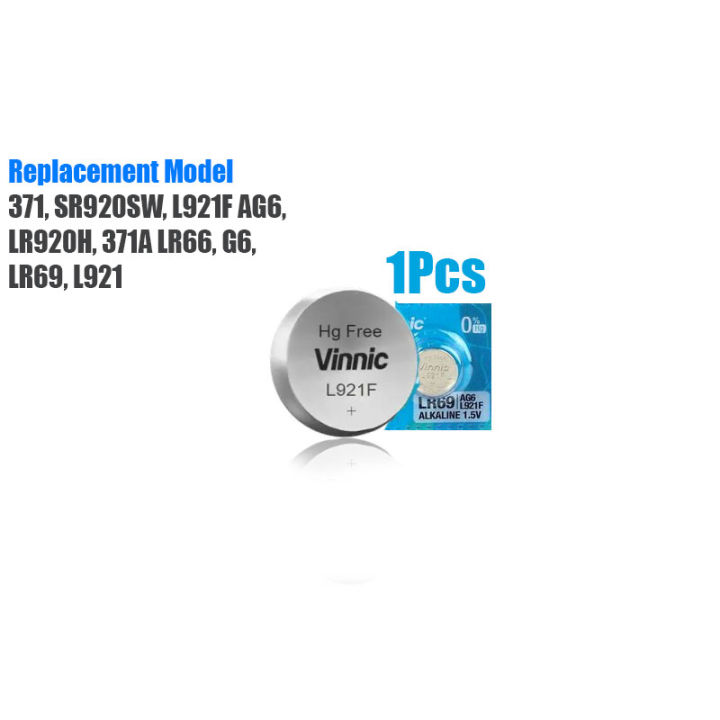 Vinnic Original 1 Pcs L921F, Replacement Model 371, SR920SW, L921F AG6 ...