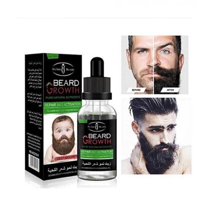 Beard Growth Essential Oil 30ml – Natural Hair Follicle Booster | Daraz.pk