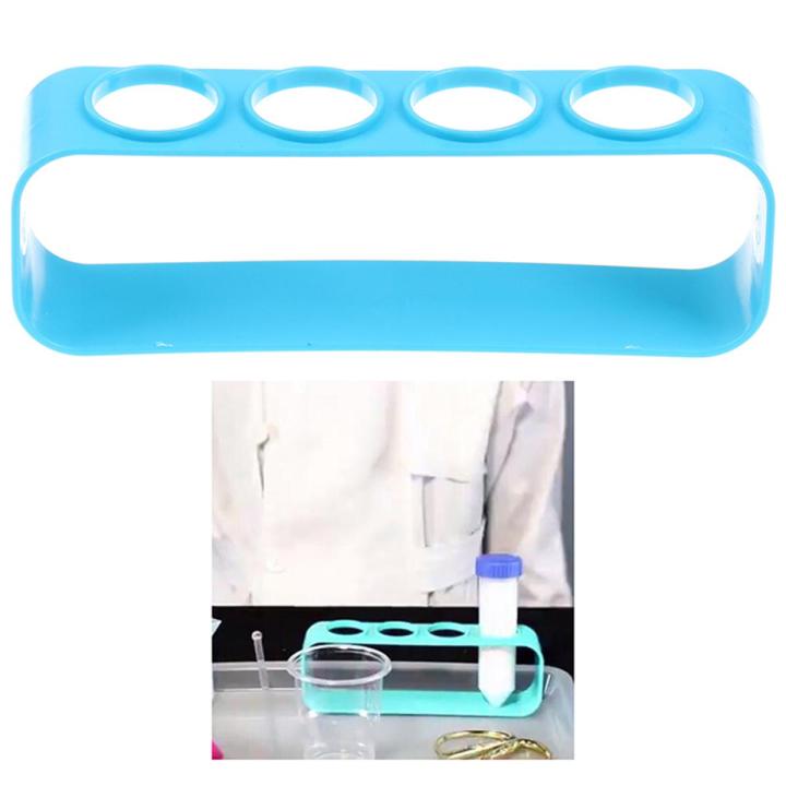 Plastic test tube rack 4 holes holder support lab test tube stand shelf ...