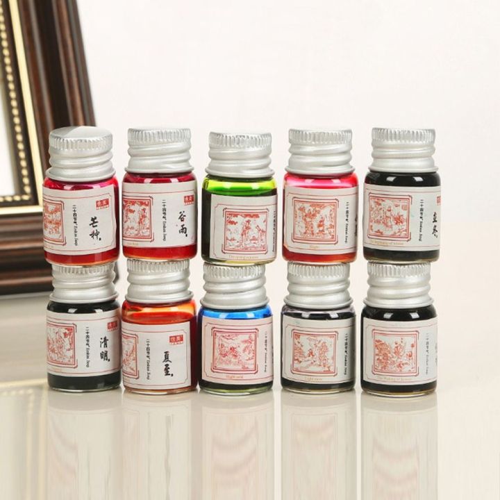 24 Colors 7ML Color Refilling Inks Writing Graffiti Carbon-free Ink ...