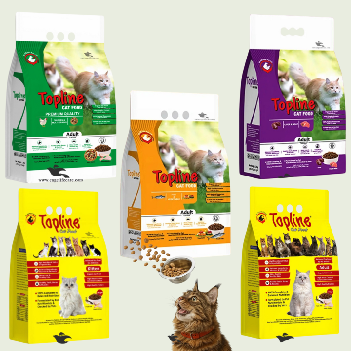 Topline Premium Cat Foods – Adult & Kitten (1.2 KG) – Multiple Flavors ...