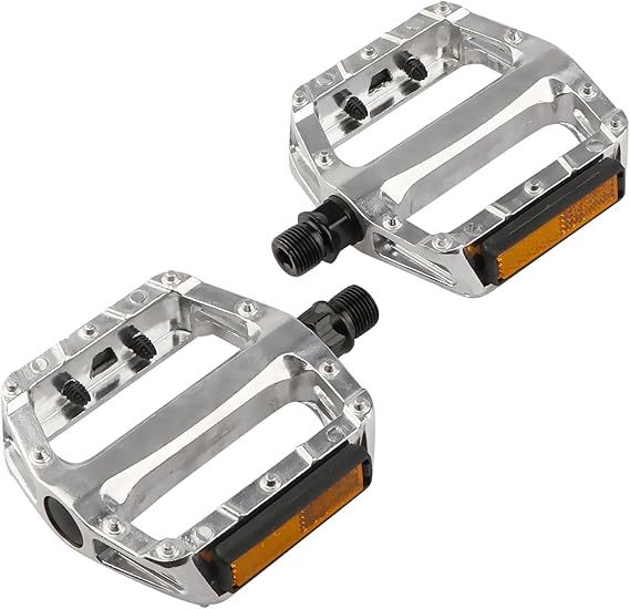 Mountain Bike Pedal Aluminium Alloy Flat Platform Bicycle Pedals with ...