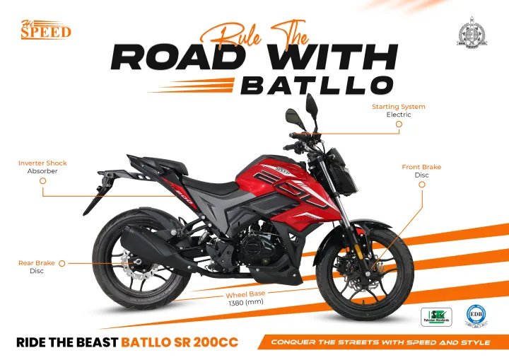 Hi Speed SR 200 CC Battlo Motorcycle 2023-24 by RAAZY MOTOR INDUSTRIES ...