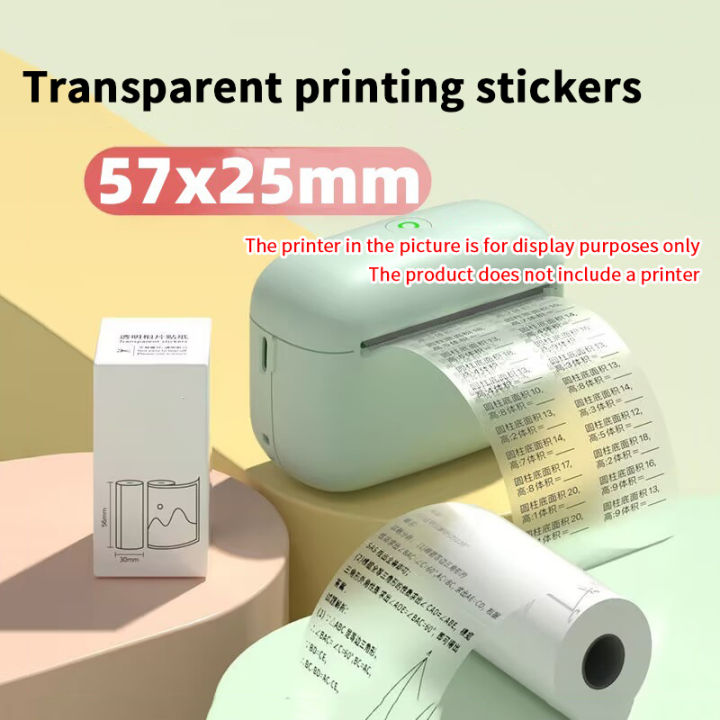 57mm Mini Photo Printer Thermal Paper Rolls Transparent Error ...