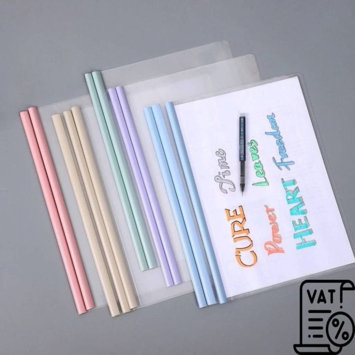 New Plastic A4 Draw Rod Folder Thickened Transparent Document Rod Clamp ...