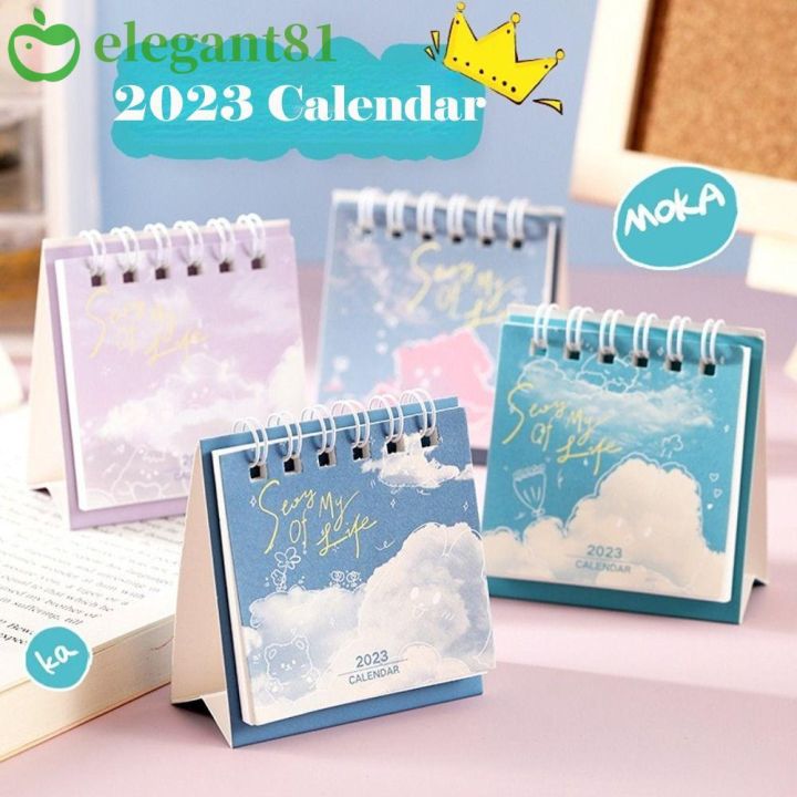 ELEGANT81 Mini 2023 Calendars Cute Cartoon Office Supplies Stationery ...