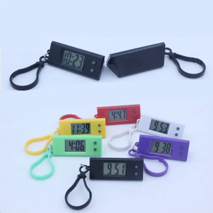 New 10 Colors Mini Electronic Clock Student Exam Watch Triangle Shape ...