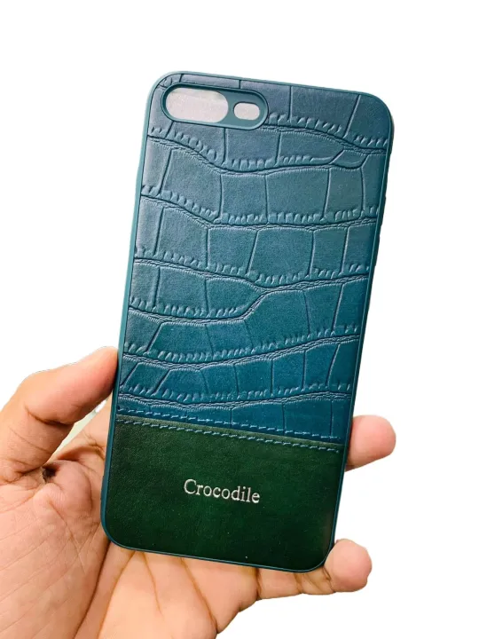 iPhone 7plus Crocodile Leather Case with MagSafe - C Green - Back Cover ...