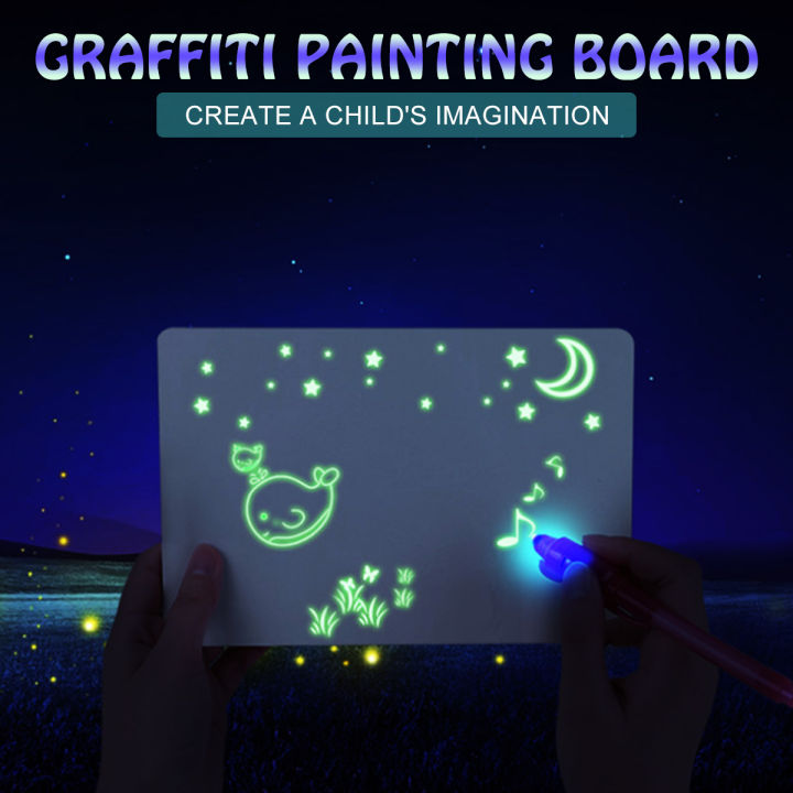 A4 sizeDraw With Light Fun And Developing Toy Drawing Board Magic Draw ...