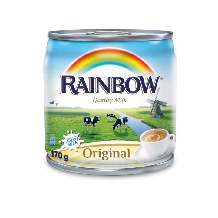 RAINBOW QUALITY MILK ORIGINAL TIN 170 GM (Pack of 2) | Daraz.pk