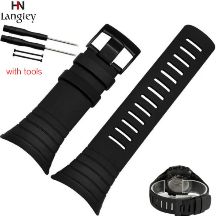 New Watch Strap Silicone Strap + Buckle Fasteners SUUNTO CORE Replace ...